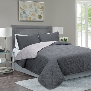 Bedspread Set, Queen, Dark gray, 1 Piece - Bed Bath & Beyond - 37523881