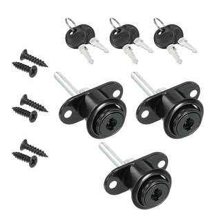 19mm Drawer Locks with Keys, 3 Pack Zinc Alloy Office Drawer Lock ...