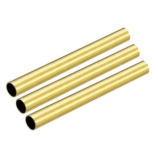 Brass Round Tube Pipe Tubing 3 Pcs - Gold Tone - Bed Bath & Beyond ...