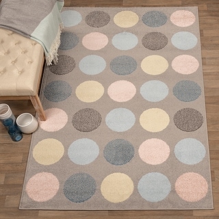 Superior Designer Pastel Polka Dot Area Rug - Bed Bath & Beyond - 26428473
