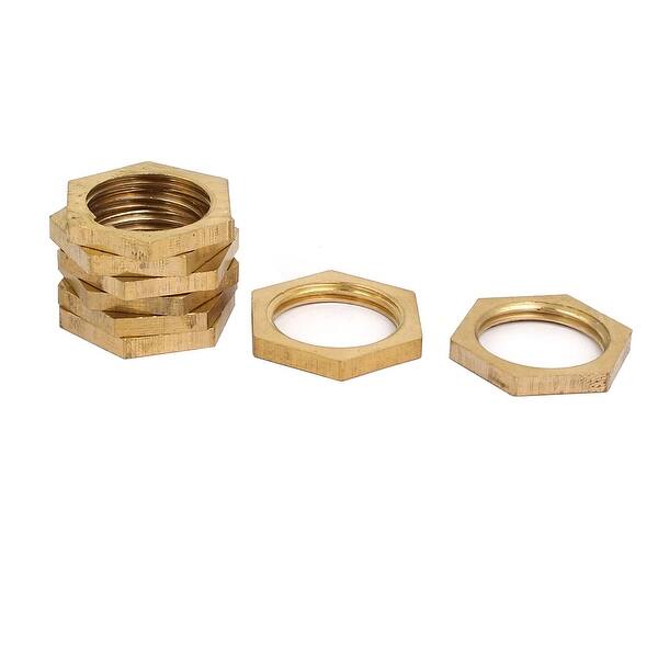 8 Pcs 3/8BSP Female Thread Brass Hex Nut Pipe Fitting Locknut - Brass ...