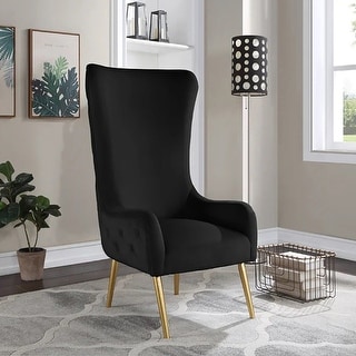 Best Master Furniture Kireth Velvet Upholstered High Back Accent Chair ...