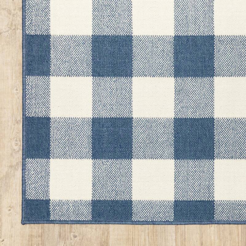 Style Haven Gingham Check Indoor/Outdoor Area Rug.. - On Sale ...