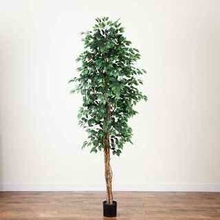 Artificial Potted Ficus Tree - 9' - Bed Bath & Beyond - 42766861