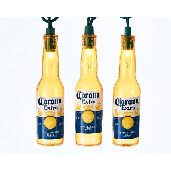 10 Pieces Yellow and Blue Beer Bottle Decorative Incandescent Light Set ...