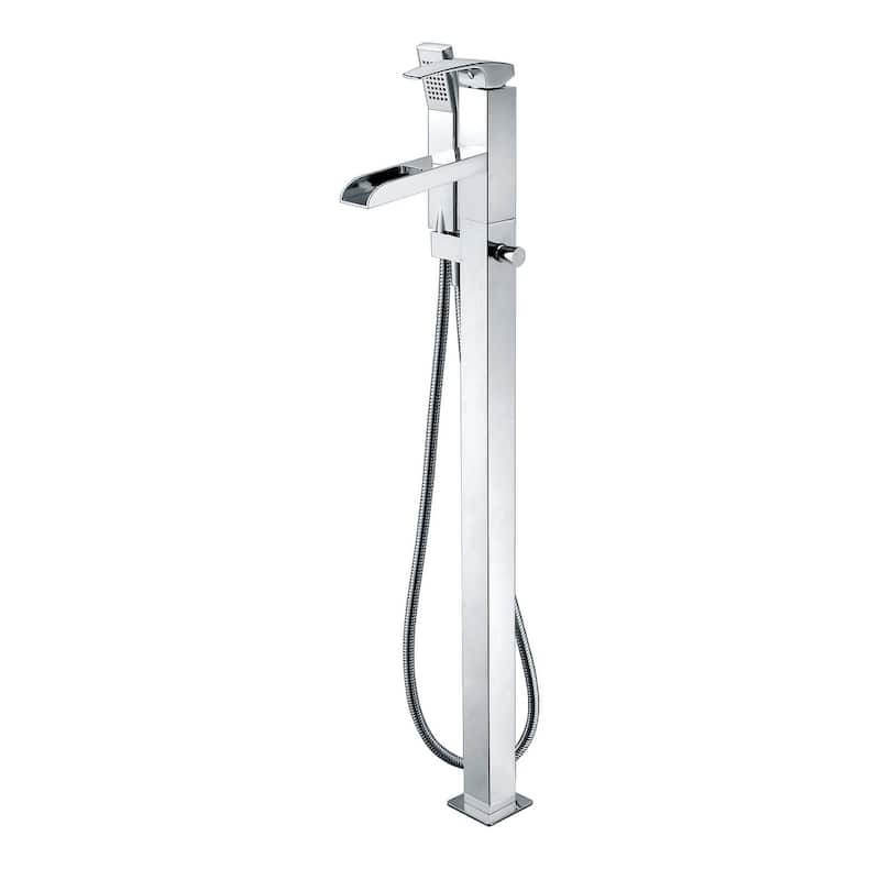 ALFI brand Polished Chrome Single Hole Floor Mounted Waterfall Tub ...