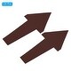 12" x 3" Arrow Sticker, PVC Removable Self Adhesive Arrow Sign, Brown ...