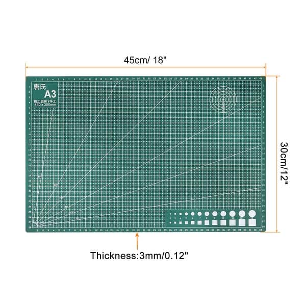 Self-Healing Cutting Mat, 18x12" Double Sided with Grid PVC Desk Mat ...