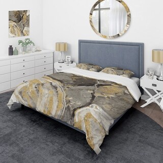 Designart 'Glam Phoenix Neutral' Glam Bedding Set - Duvet Cover & Shams ...