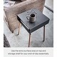 Plain Side Table with Open Shelf, Rectangular Space-Saving End Table ...