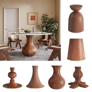 Solid Wood Rubberwood Dining Table Base Pedestal - Bed Bath & Beyond ...