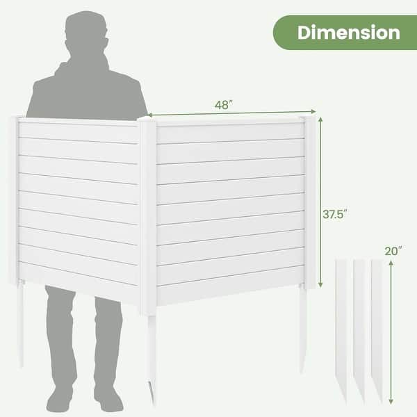 4 Panels Privacy Fence Outdoor Raised Bed Air Conditioner Fence - 4 ...