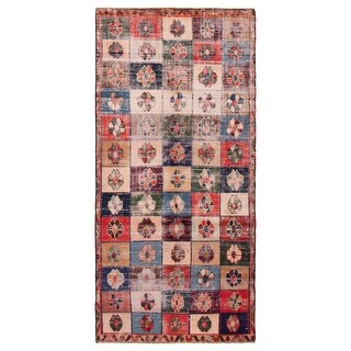 ECARPETGALLERY Hand-knotted Melis Vintage Multi Color Wool Rug - 4'3 x ...