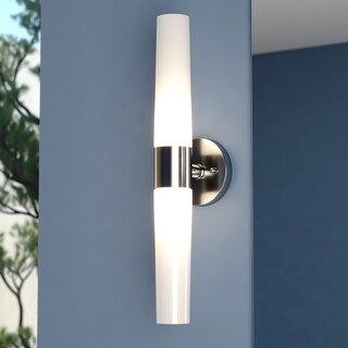 Elliot 2 Light LED Compatible Contemporary Bathroom Vanity Wall Sconce ...