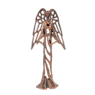 24" Distressed Rustic Open Frame Outdoor Garden Angel Statue - Bed Bath ...