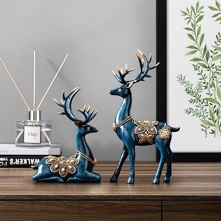 Modern Deer Statues for Home Decor Blue - Bed Bath & Beyond - 39506768