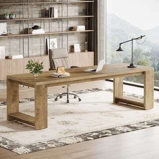 86.6 Inch Extra Long Desk Witing Table Large Desk Workstation Desk ...