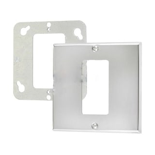 Square Chrome Electrical Switch Plate Stainless Steel American ...