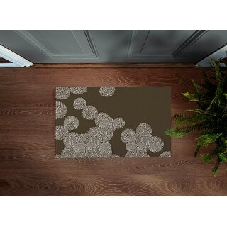AZTEC DOT BROWN with Rubberized non-slip Backing Indoor|Outdoor Mat By ...