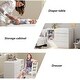 Timechee 47" Heavy Changing Table Drawers Dresser Chest White Cabinet ...