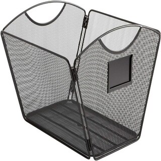 Mesh Letter Size Desktop File Basket Black - Bed Bath & Beyond - 39426984