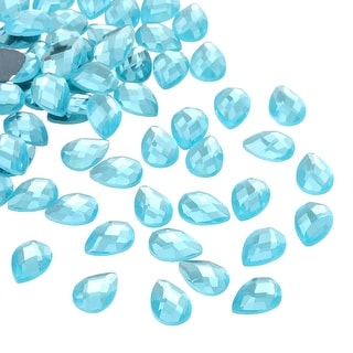 Acrylic Teardrop Gems, Flat Back Teardrop Rhinestones Plastic Gems for ...