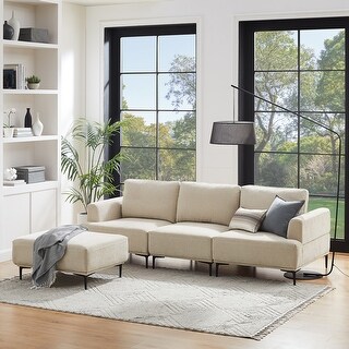 Dinardi 100.7in Widest Moveable backrest Couch With Ottoman - Bed Bath ...