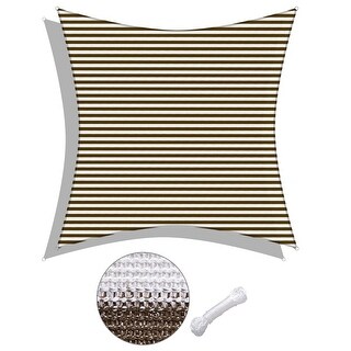 18x18Ft 97% UV Block Square Sun Shade Sail Outdoor Patio Pool Garden ...