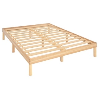 Solid Wood Platform Bed Twin Bed Frame Pine Wood Twin Platform Frame No ...