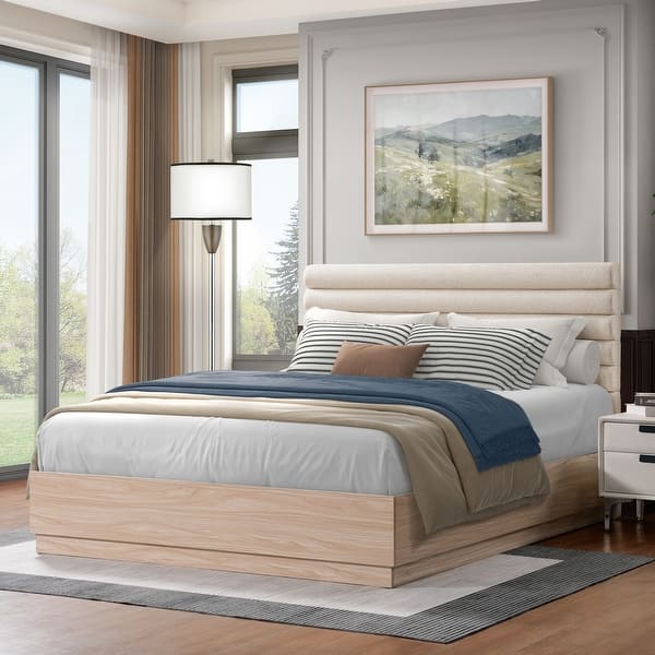 wood border bed frame