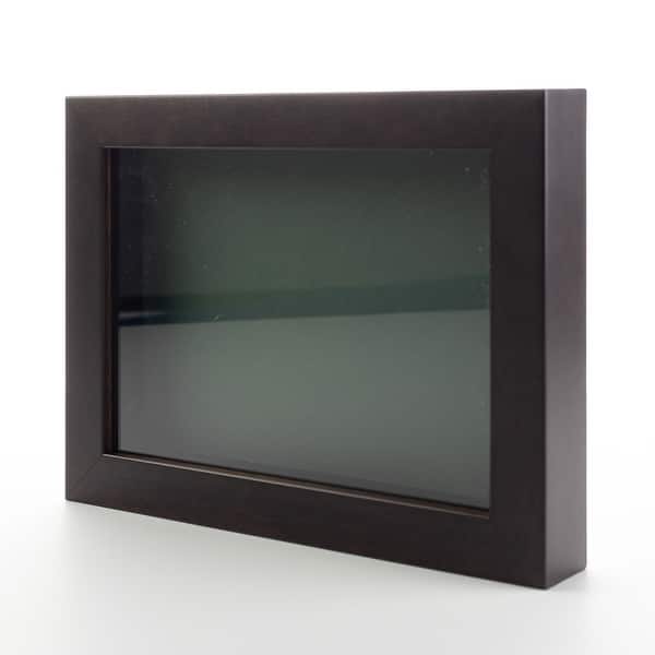 Dark Brown 20x30 Wood Shadow Box with Green Acid-Free Backing - With 5/ ...