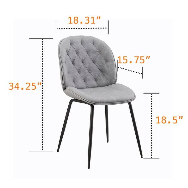 Art Leon Mid-Century Tufted Style Dining Chair in Beetle Shape Design ...