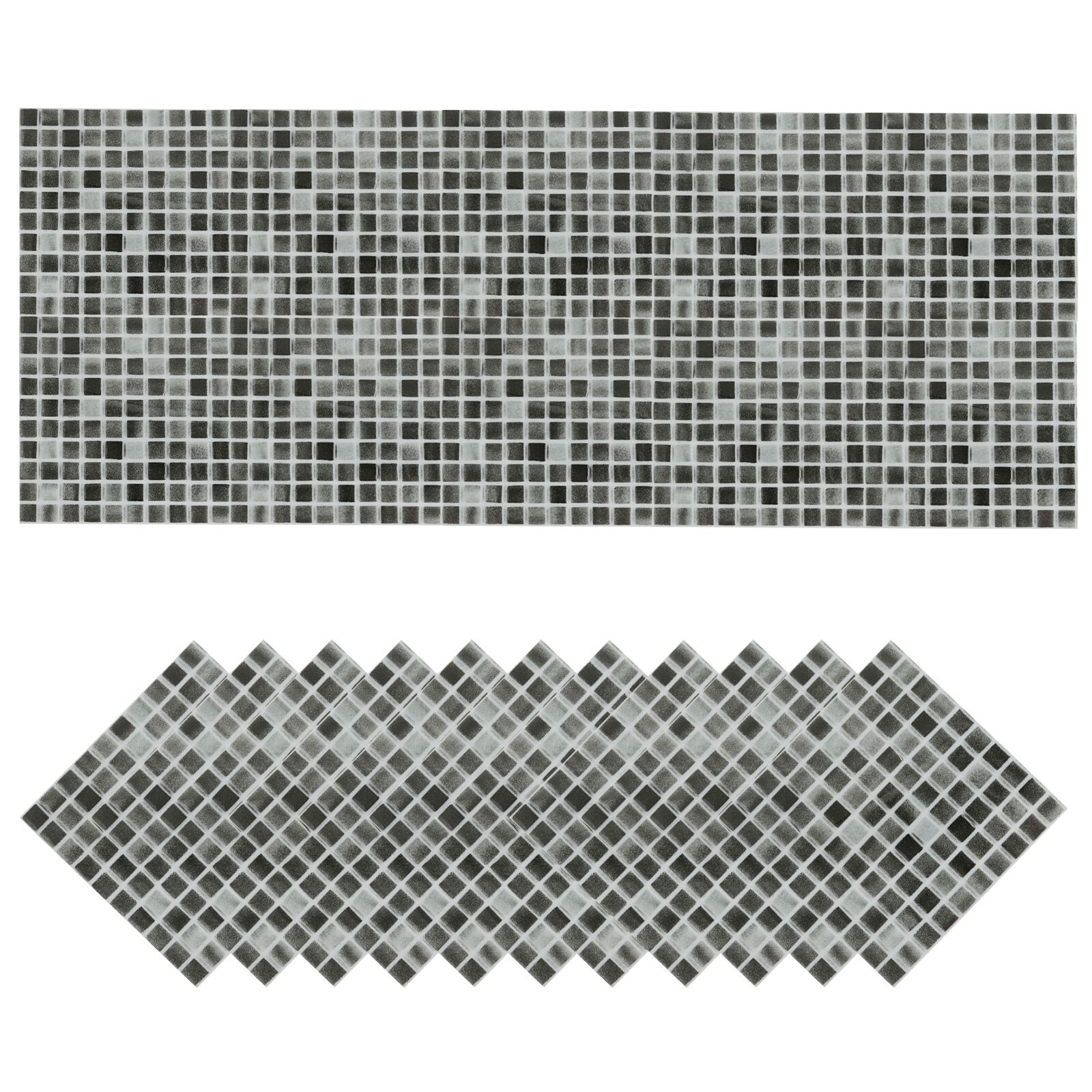 20Pcs Mosaic Tile Sticker 10x10cm Square Wallpaper Backsplash, Style 9 ...