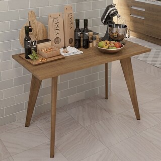 Madesa Kitchen Auxiliary Table with Wooden Surface Multi-Use Prep ...