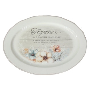Family Together Plate - Religious Bible Verse Serving Platter, Ceramic ...