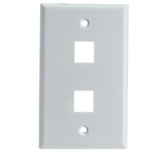 Digiwave Keystone Wall Plate (2 Slots) (2 pack/order) - White - One ...