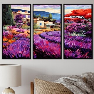 White Cottage In Blossoming Lavender Fields - Lavender Fields Wall Art ...