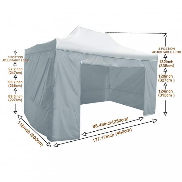 Canopies Commercial Tents Market Stall With 6 Removable Sidewall - Bed ...