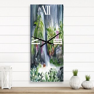 Designart 'Tropical Plants Oasis' Farmhouse Wall Clock Decor - Bed Bath ...