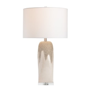 Rhiannon Ceramic and Crystal Table Lamp - Tan - Bed Bath & Beyond ...