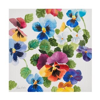 Tanis Bula 'Pansy Delight' Canvas Art - Bed Bath & Beyond - 39536184