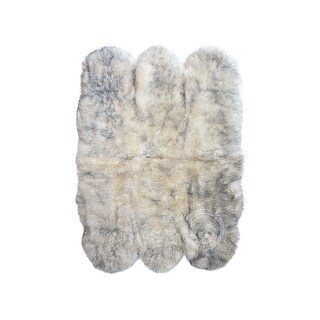 Premium Sheepskin Rug - Cozy Elegance for Your Home - Tipped Gray - 5x6 ...