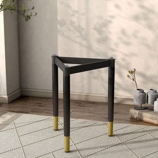 Furniture of America Mil Modern Tapered Black & Gold Table Legs for End ...