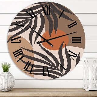 Designart 'Moon & Sun Shapes In Retro Terracotta Tones III' Modern wall ...