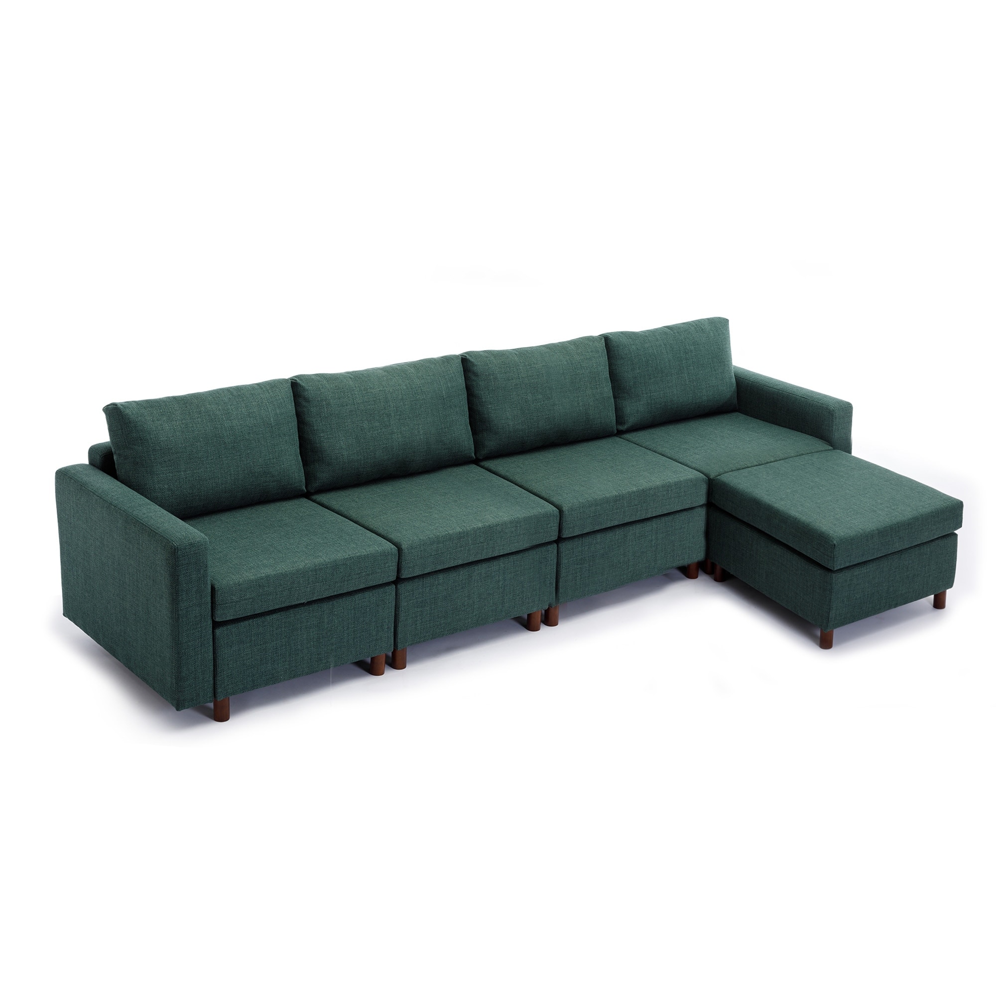 Velvet Sectional Convertible Sofa with Chaise, L Shape Sectional Sofa ...