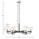 510 Design Devon 6-Light Chandelier with Bowl Shaped Glass Shades - Bed ...