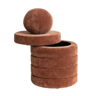 Cotton Velvet Foot Stool with Storage and Pillow Inside - Bed Bath ...