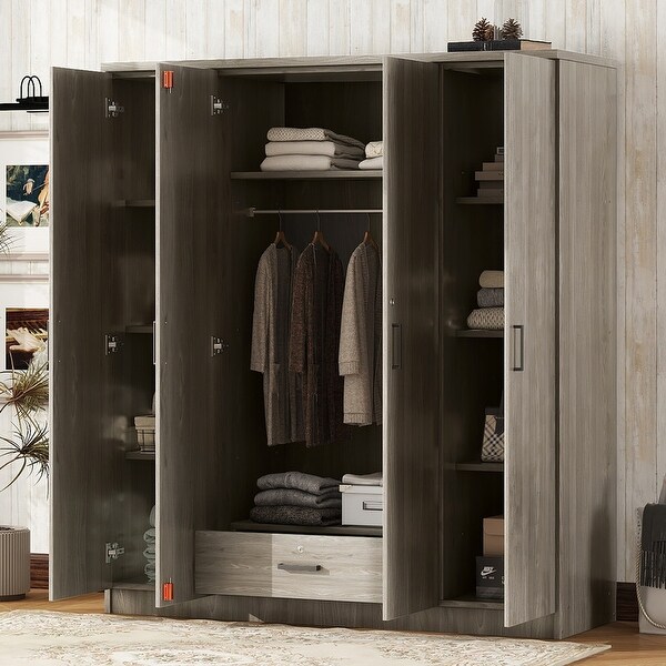 Double grey wardrobe store