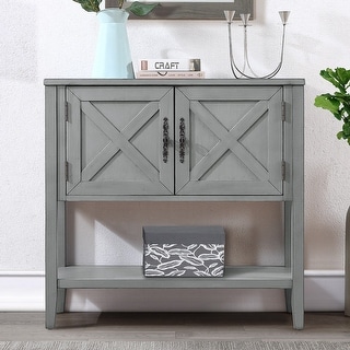 Buffet Table Console Table Side Table, Grey - Bed Bath & Beyond - 39898455