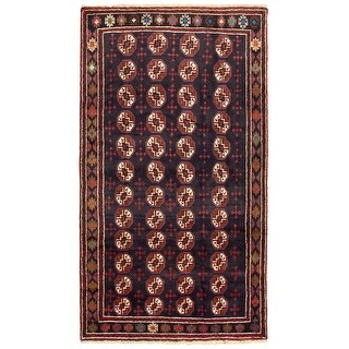 Hand-knotted Authentic Turkish Black Wool Rug - 4'3 x 7'10 - Bed Bath ...